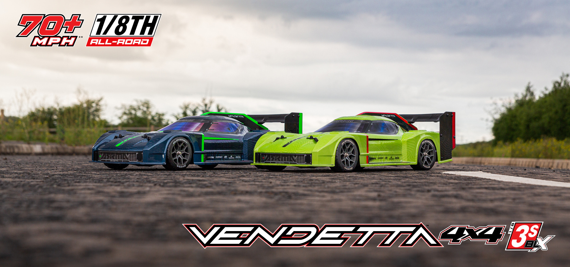 Arrma 1/8 VENDETTA 4X4 3S BLX Brushless All-Road Speed Bash Racer Ship THIS FRIDAY at BeachRC ...