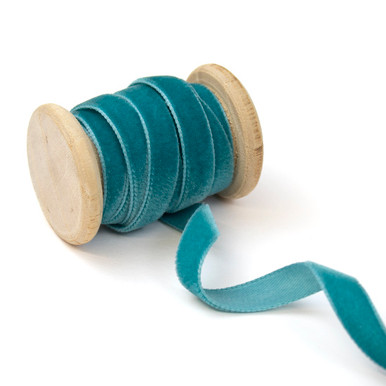 Teal Velvet Ribbon 9mm x 5m | Teal Ribbon | The Paperbox