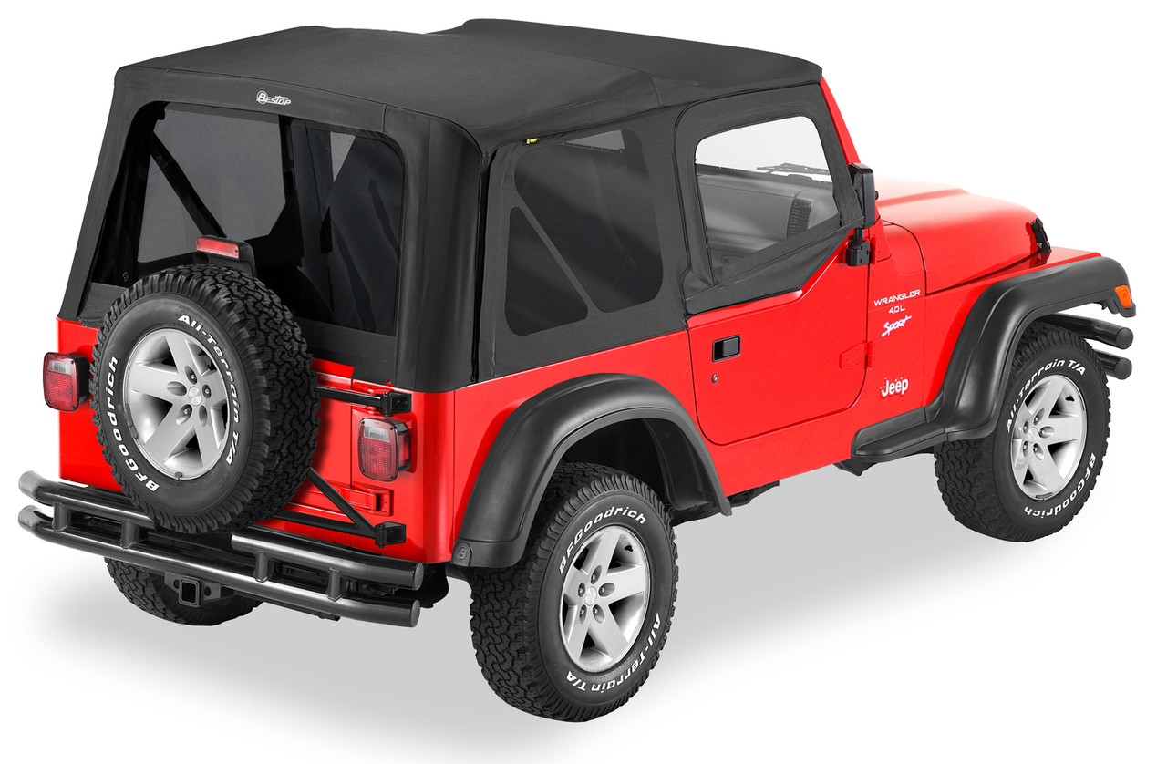 Replace-A-Top For OEM - Jeep '97-02 Wrangler TJ (Black Denim; Tinted ...