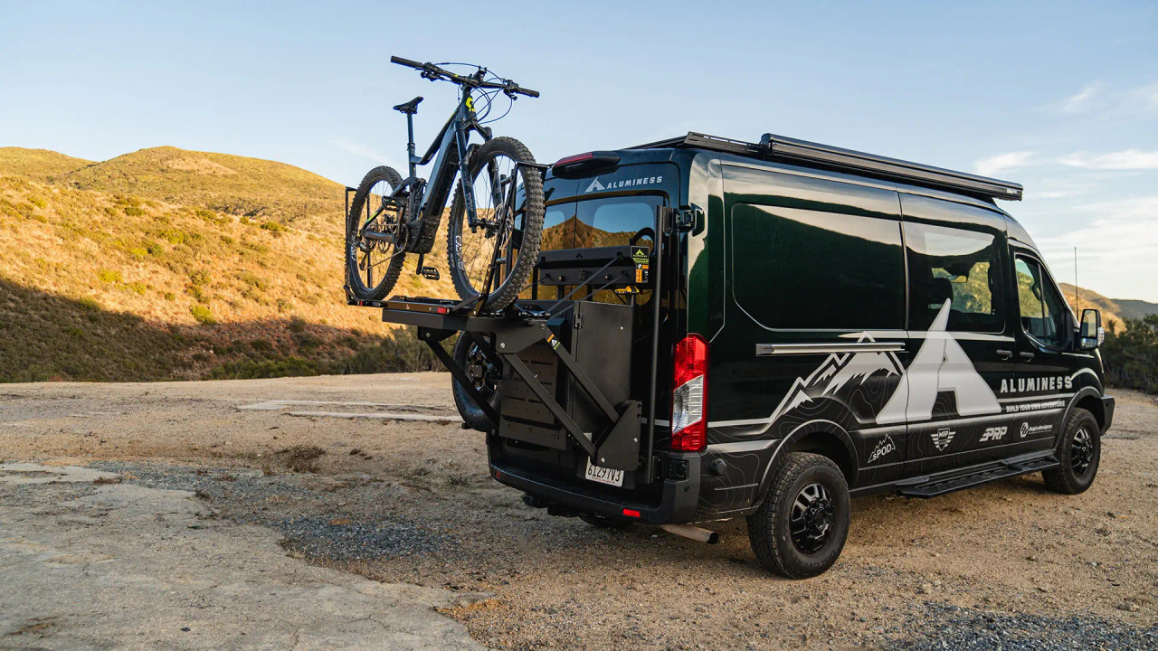 PowerLift Bike Rack - Transit 2015+ | Aluminess