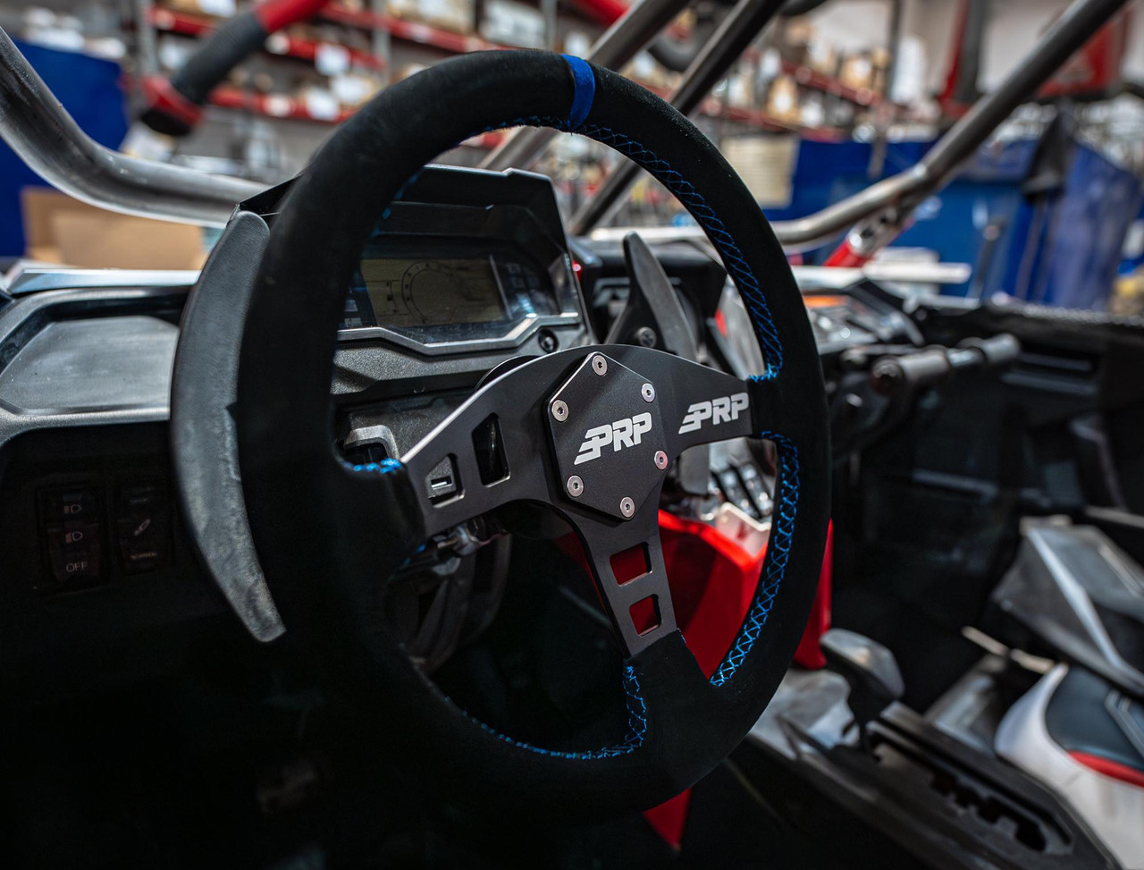 Flat Suede Steering Wheel | PRP Seats