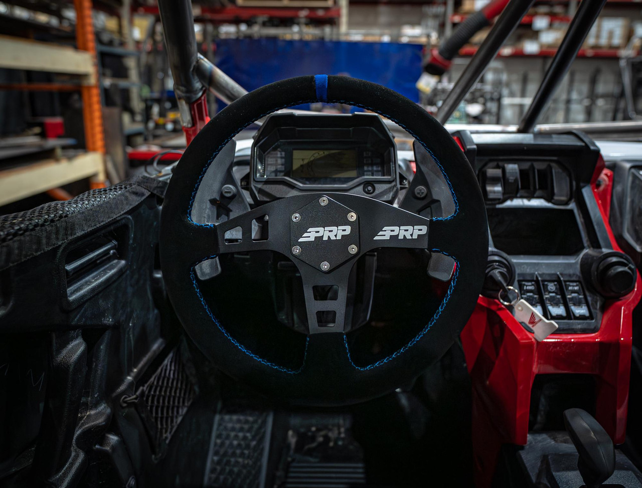 Flat Suede Steering Wheel | PRP Seats