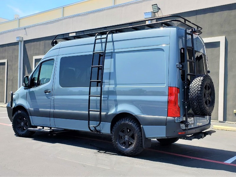 Practical Rear Door Ladder for Sprinter Van – Aluminess