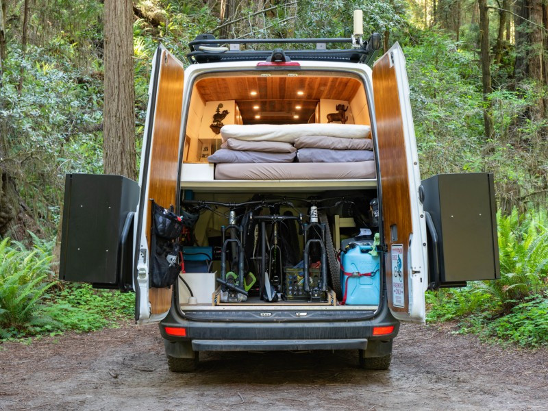 Sprinter Passenger Side Rear Door Box Rack | 2007-2018 | Aluminess