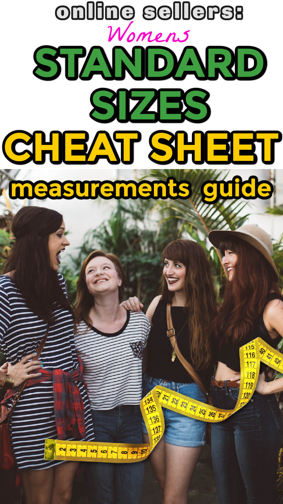 Standard Sizing Measurement - to- Number Size Cheat Sheet Chart - Big ...