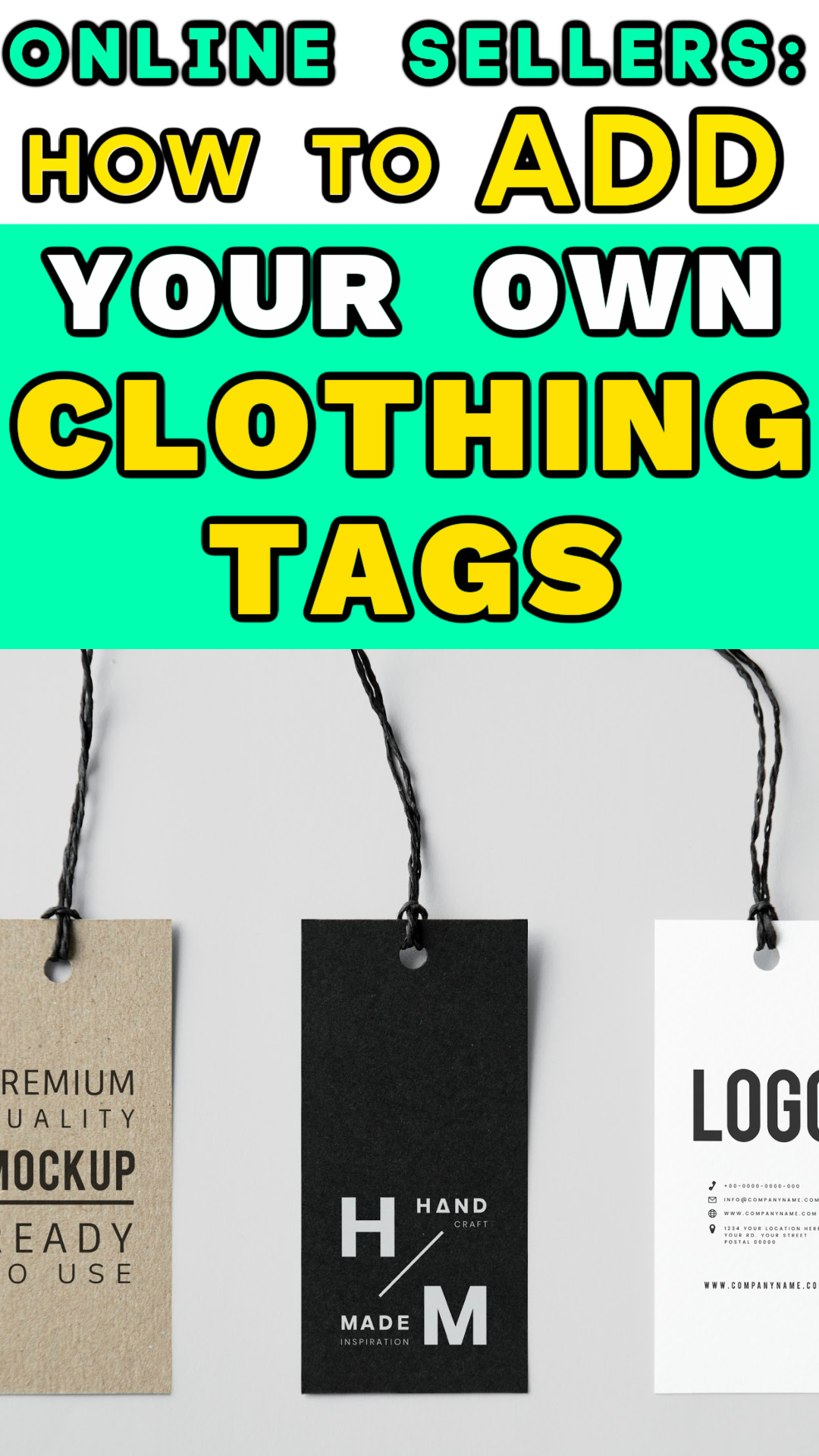 Online Sellers: How to Add YOUR OWN Paper Tag to Clothing GUIDE - Big ...
