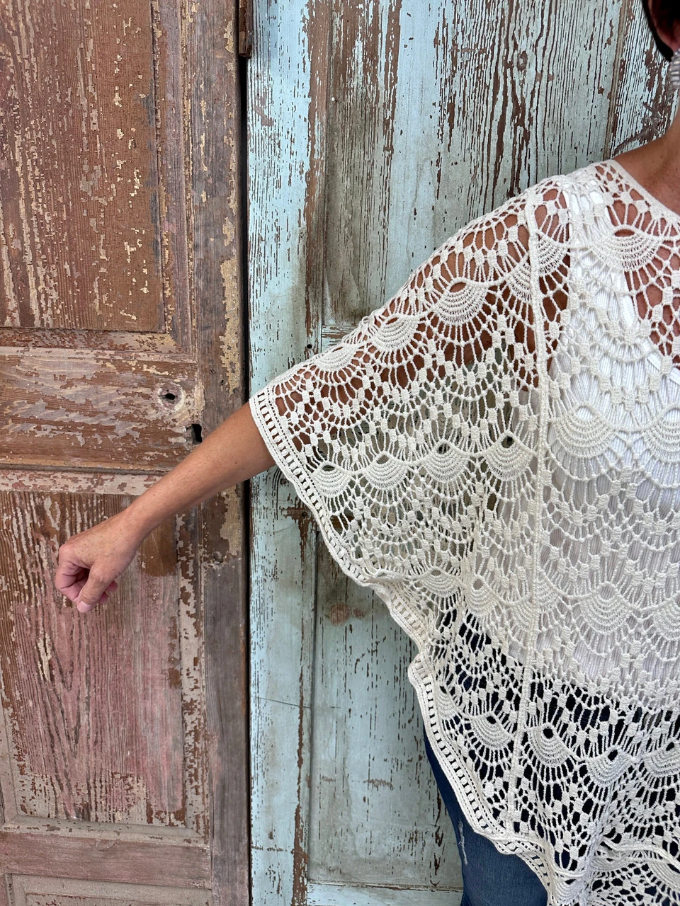 A Never Ending Love Crochet Poncho - Cream - The Shabby Tree