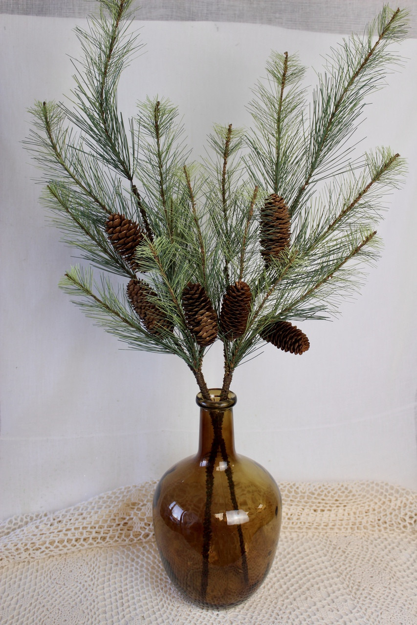 Set Of 2 - 32" Black Valley Pine Spray
