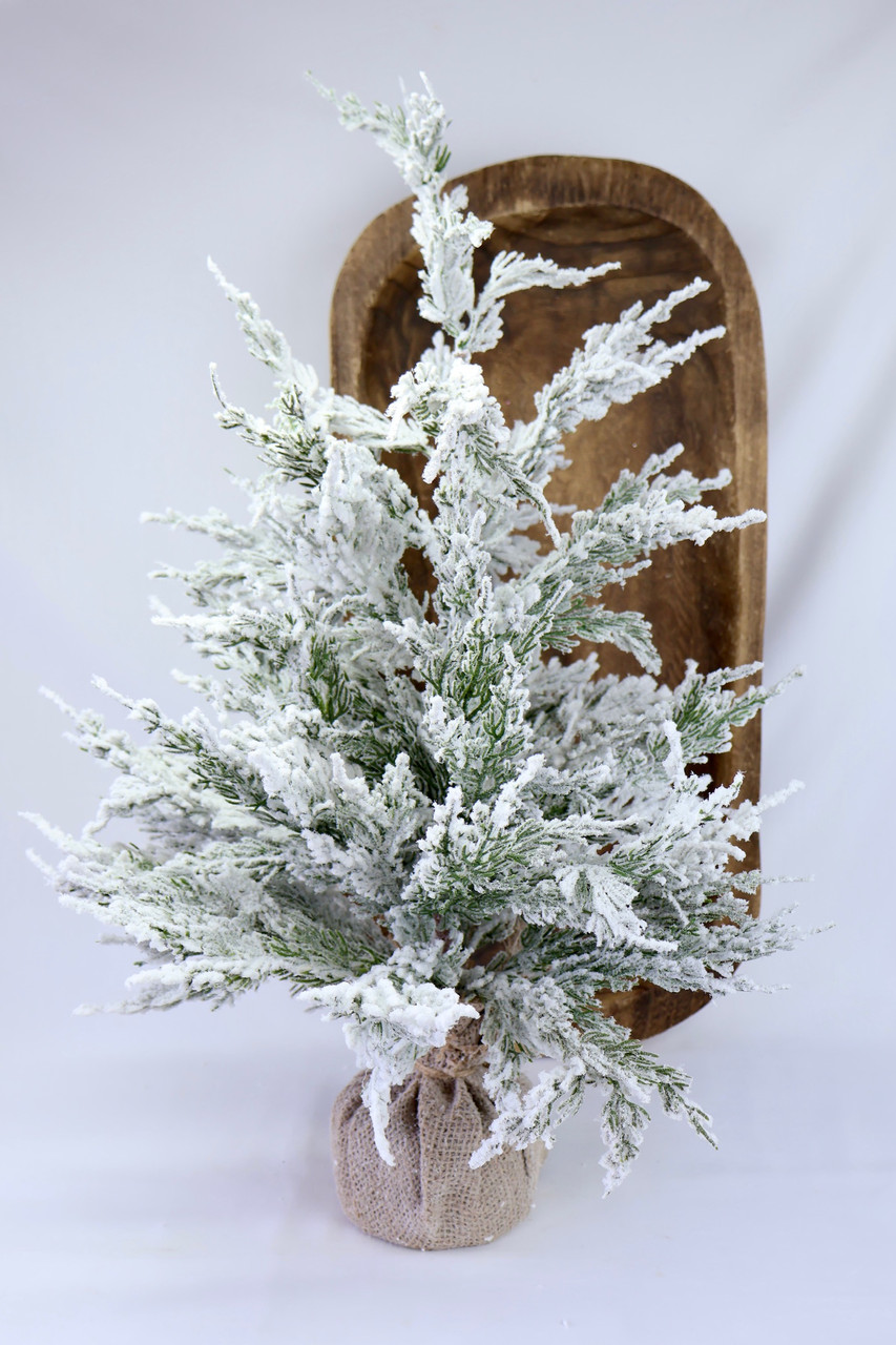 Large - Flocked Cedar Tree *FINAL SALE*