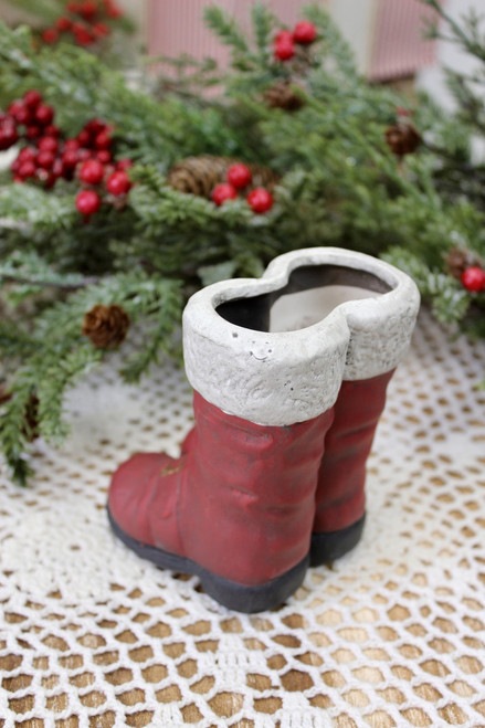 Mini Santa Boot Vase