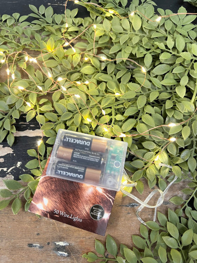 50 Count Battery Operated Wire Lights - The Shabby Tree