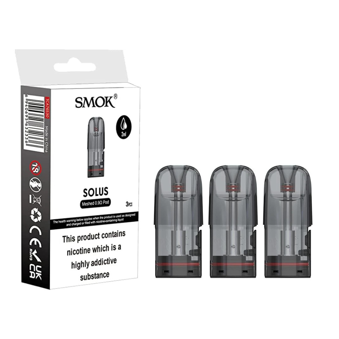 SMOK SOLUS POD CART 3PK MESH 0.9OHM