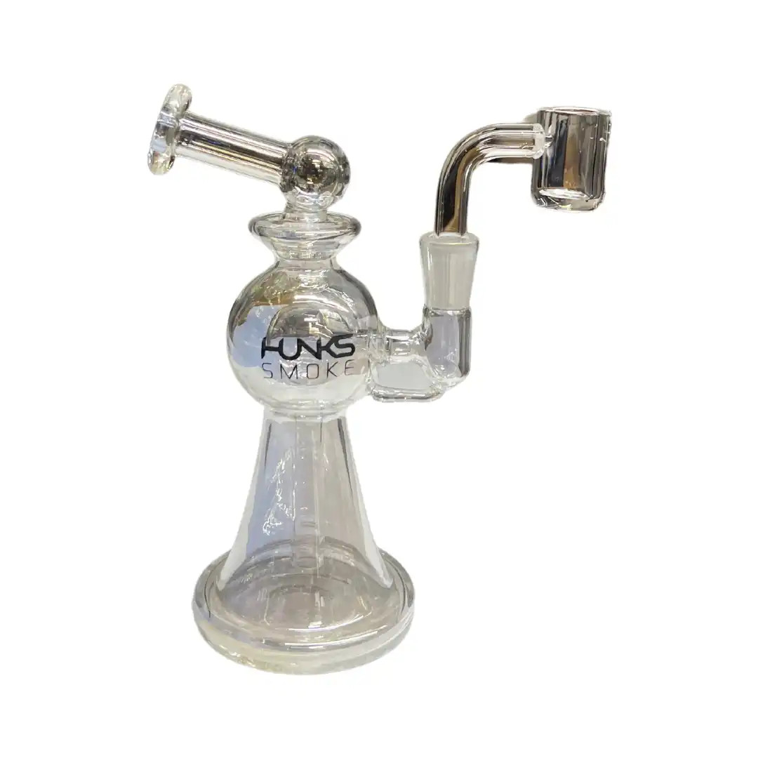 HUNKS SMOKE RAINBOW IRIDESCENT APOLLO MINI DAB RIG 6.75INCH