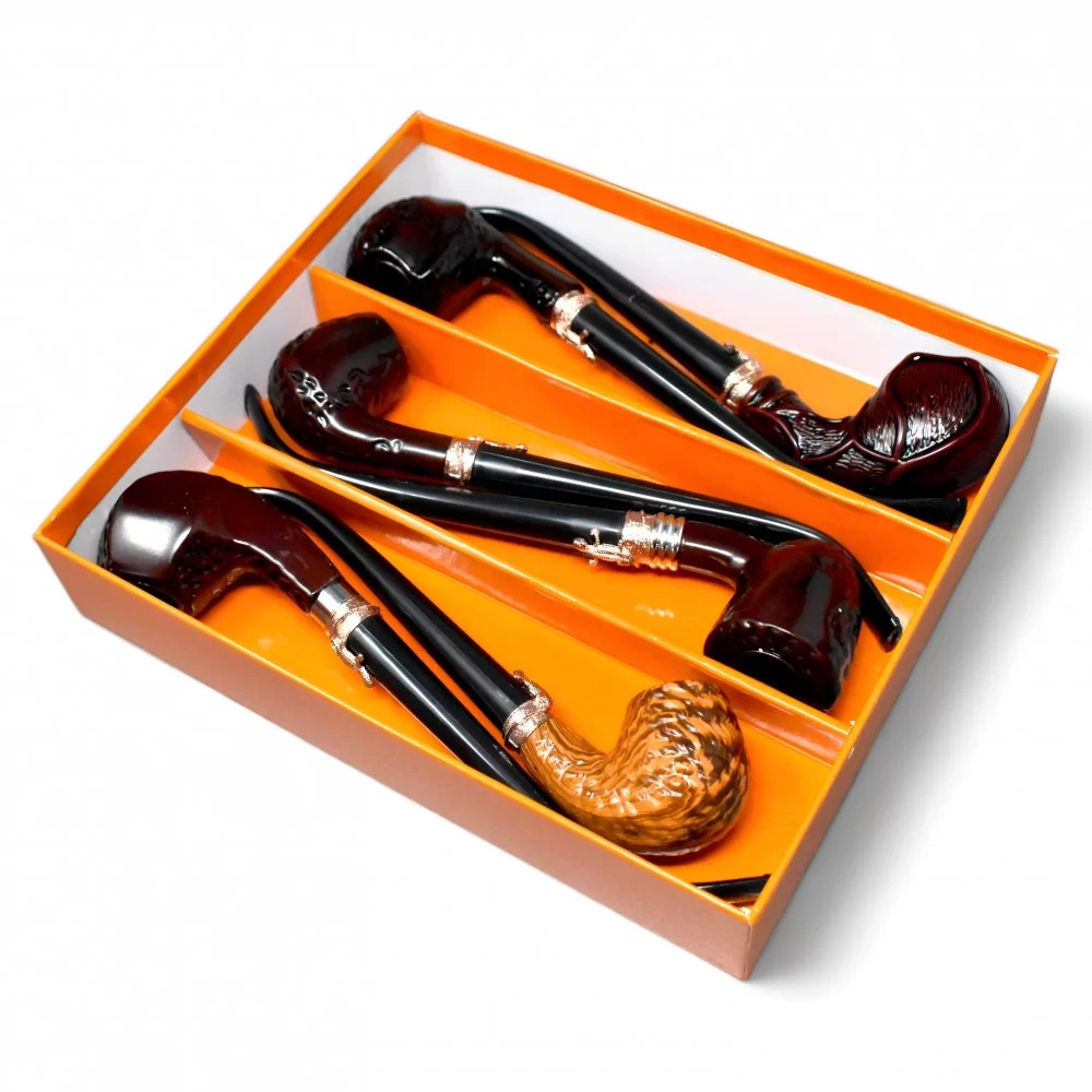 CLICKIT MEDIUM WOODEN COLOR PIPE 6CT (PI-005) - Adyah Wholesale