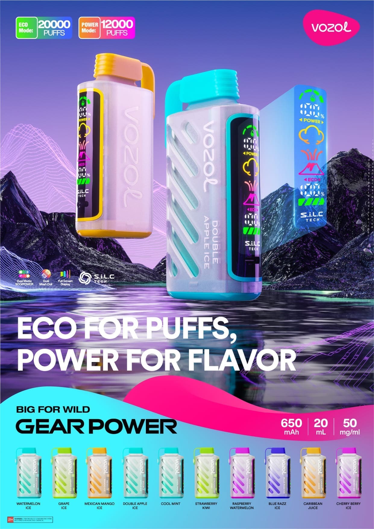 VOZOL Gear Power 20000 Disposable Vapes | Adyah Wholesale VOZOL Gear Power 20000 Disposable Vapes | Adyah Wholesale
