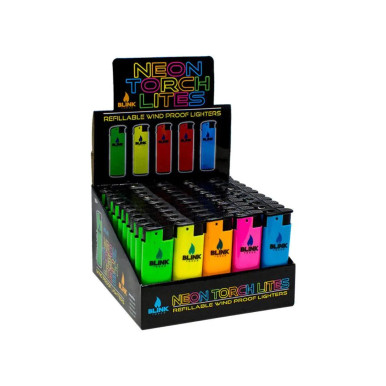 BLINK ELELECTRIC FIXED FLAME NEON LIGHTER 50CT