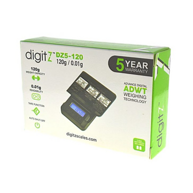 DIGITZ SCALE DZ5-120 0.01G - Adyah Wholesale