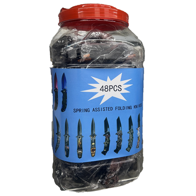RAZOR TACTICAL ASSORTED KNIFES JAR 48CT JR-105 - Adyah Wholesale
