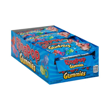 TOPPS RING POP GUMMIES POUCH CANDY 16CT DISPLAY - Adyah Wholesale