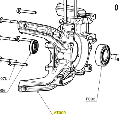 AT002 Engine carter block, black - Lite Flite