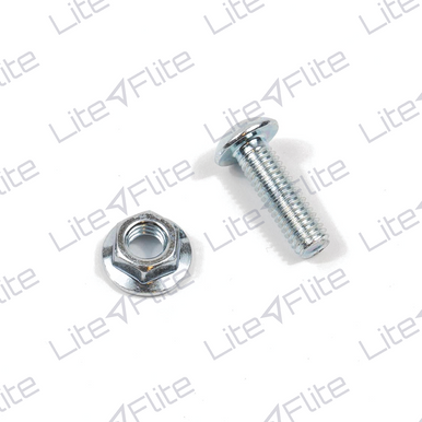 AT031c Bolt 5 x 16 mm Tbei DIN 7380 and Nut with flange M5 DIN 6923 ...