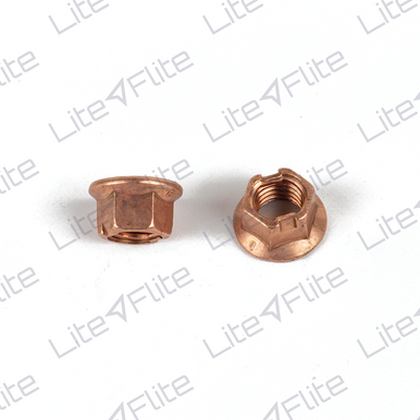 M019 Copper lock nut high temperature 8 x 1,25 mm (Set of 2) - Lite Flite