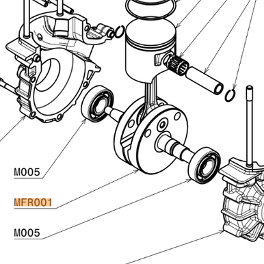 MFR001 Crankshaft Factory-R with push rod CNC machined from solid and ...