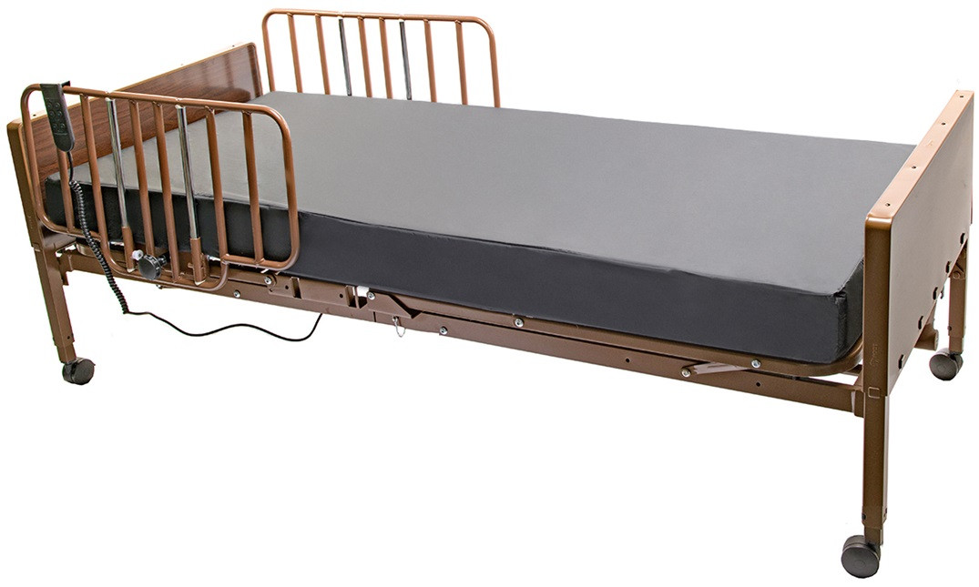 Proactive Protekt Akra-FE Full Electric Hospital Bed Bundle w/ Mattress ...