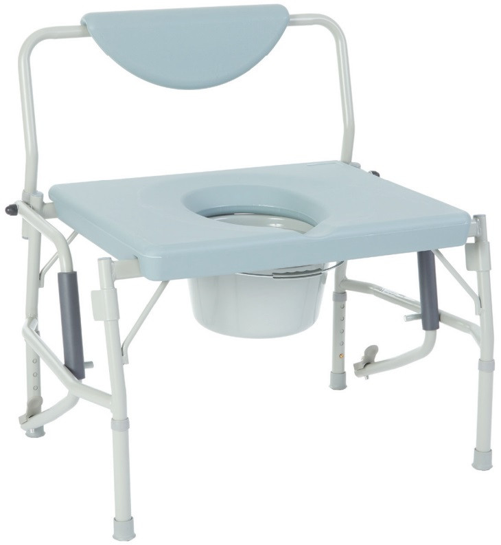 Heavy Duty Wide Drop Arm Commode B3650 Rhythm | Free Shipping
