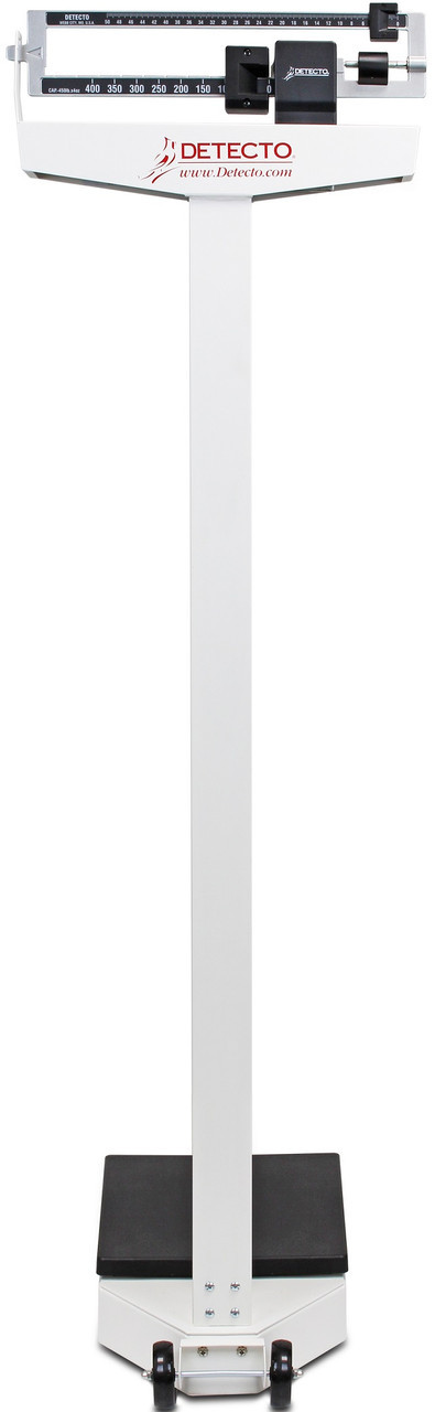 Detecto 438 Physician Scale with Wheels & Height Rod