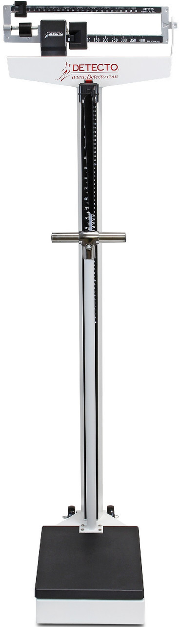 Detecto 448 Eye-Level Physician Scale with Wheels, Handpost & Height Rod