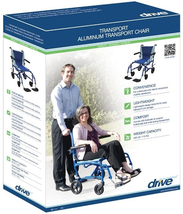 Drive TS19 TransPort Aluminum Transport Chair