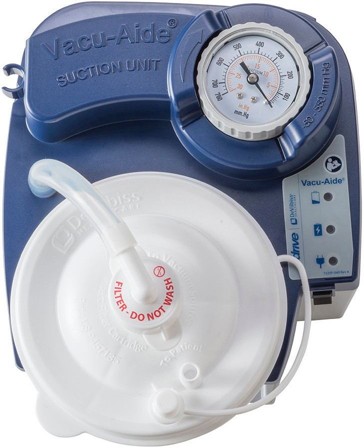 DeVilbiss 7325P-D Vacu Aide Aspirator Suction Unit with Battery