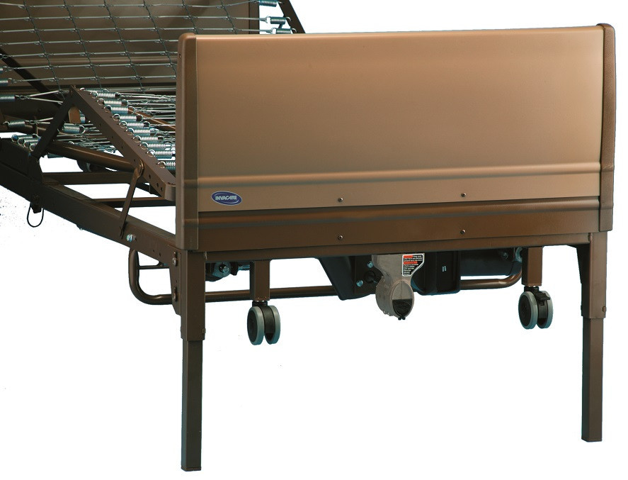 Invacare 5410LOW Full Electric Low Hospital Bed with Mattress and Rails