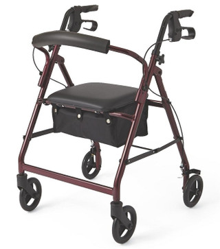 Medline Junior Rollator Folding Walker with Seat | Free Shipping