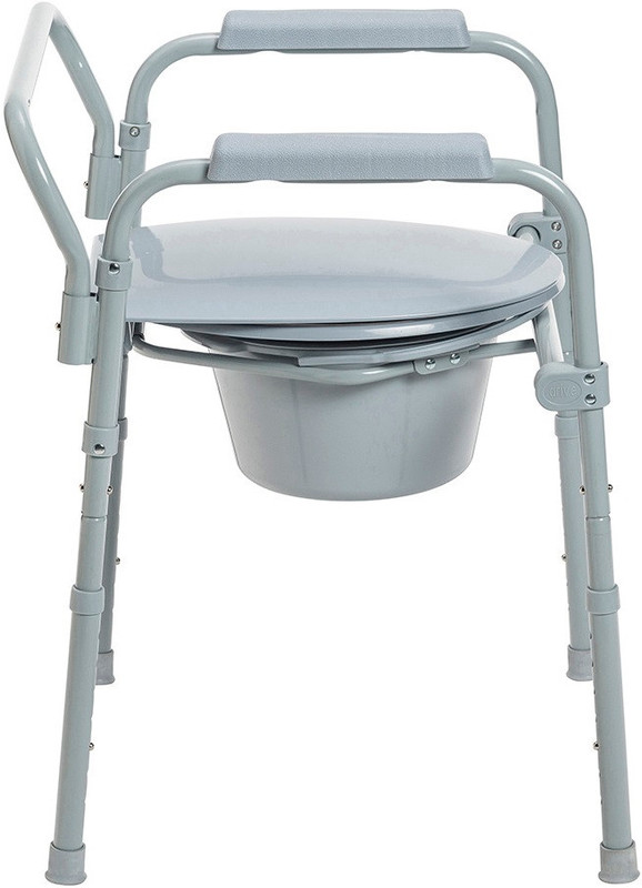Steel Folding Commode RTL11158KDR by Drive Medical