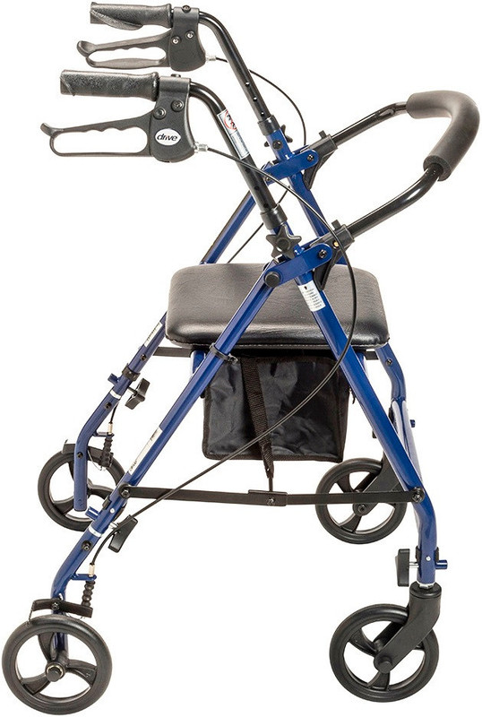 Drive R800KD Steel Rollator w/ Padded Seat, 6" Wheels