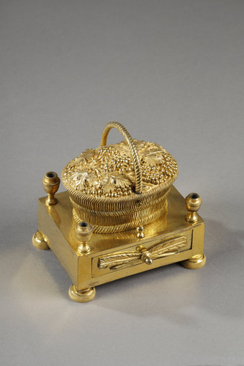 Gilt bronze inkwell from 1870