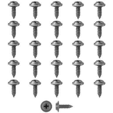 FORD 25-Piece Interior / Exterior Trim Screw Kit / Pan Head / Black (#8 ...