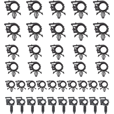 MOPAR 40-Piece Wire Loom Routing Clip Kit (3/4", 1/2", 3/8", 1/4")