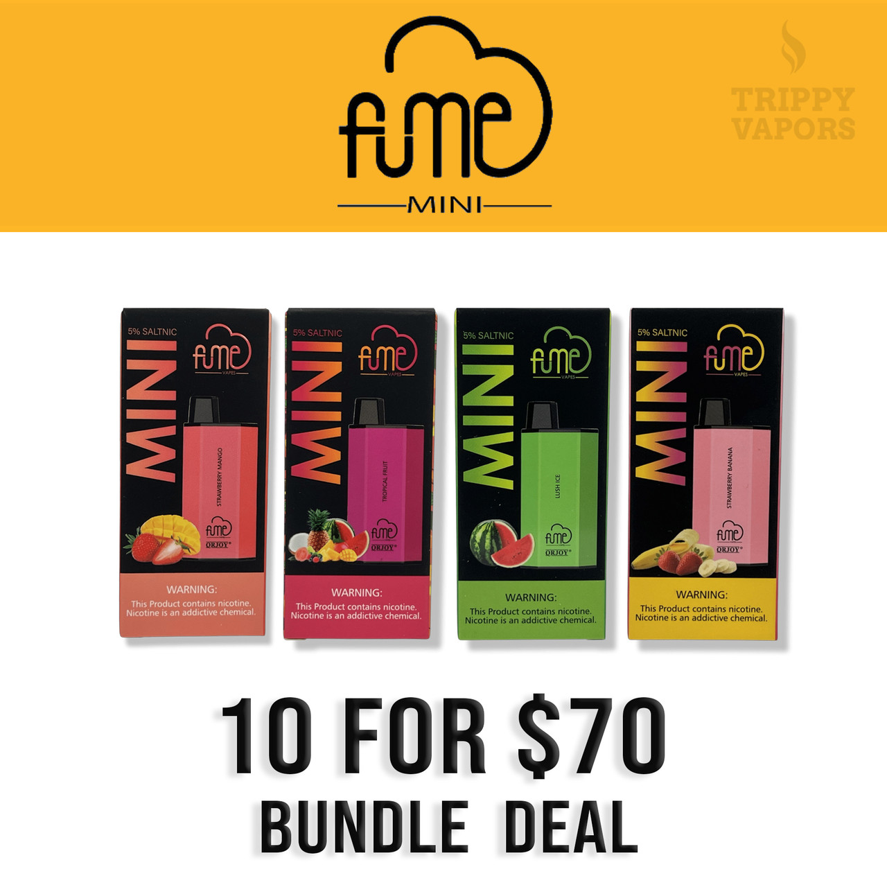 10 for $70 Fume Mini Vape Bundle