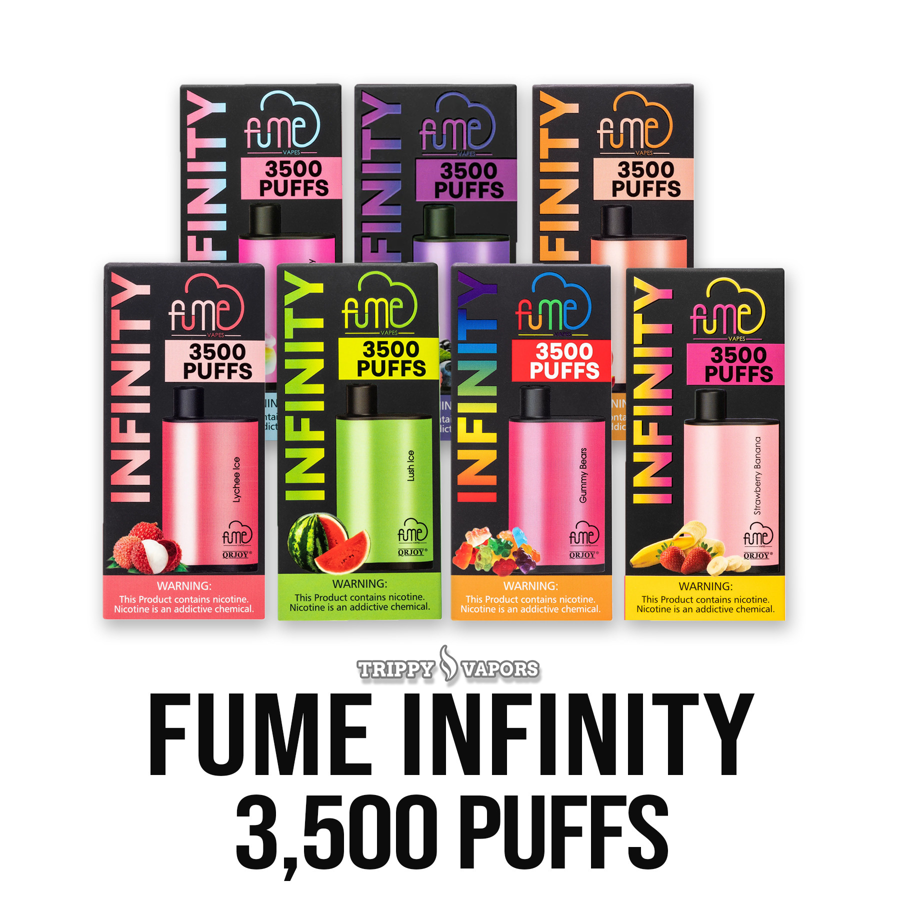 FUME Infinity 3500 Puffs Disposable Vape | Assorted Flavors | Trippy Vapors