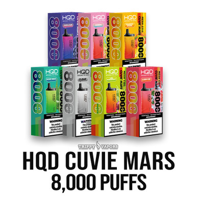 HQD Cuvie Mars 8000 Puff Disposable Vape | Buy 2 Get 1 Free | Trippy Vapors