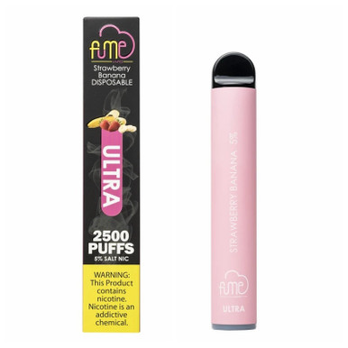 FUME Ultra 2500 Puff Disposable Vape | Strawberry Banana | Trippy Vapors