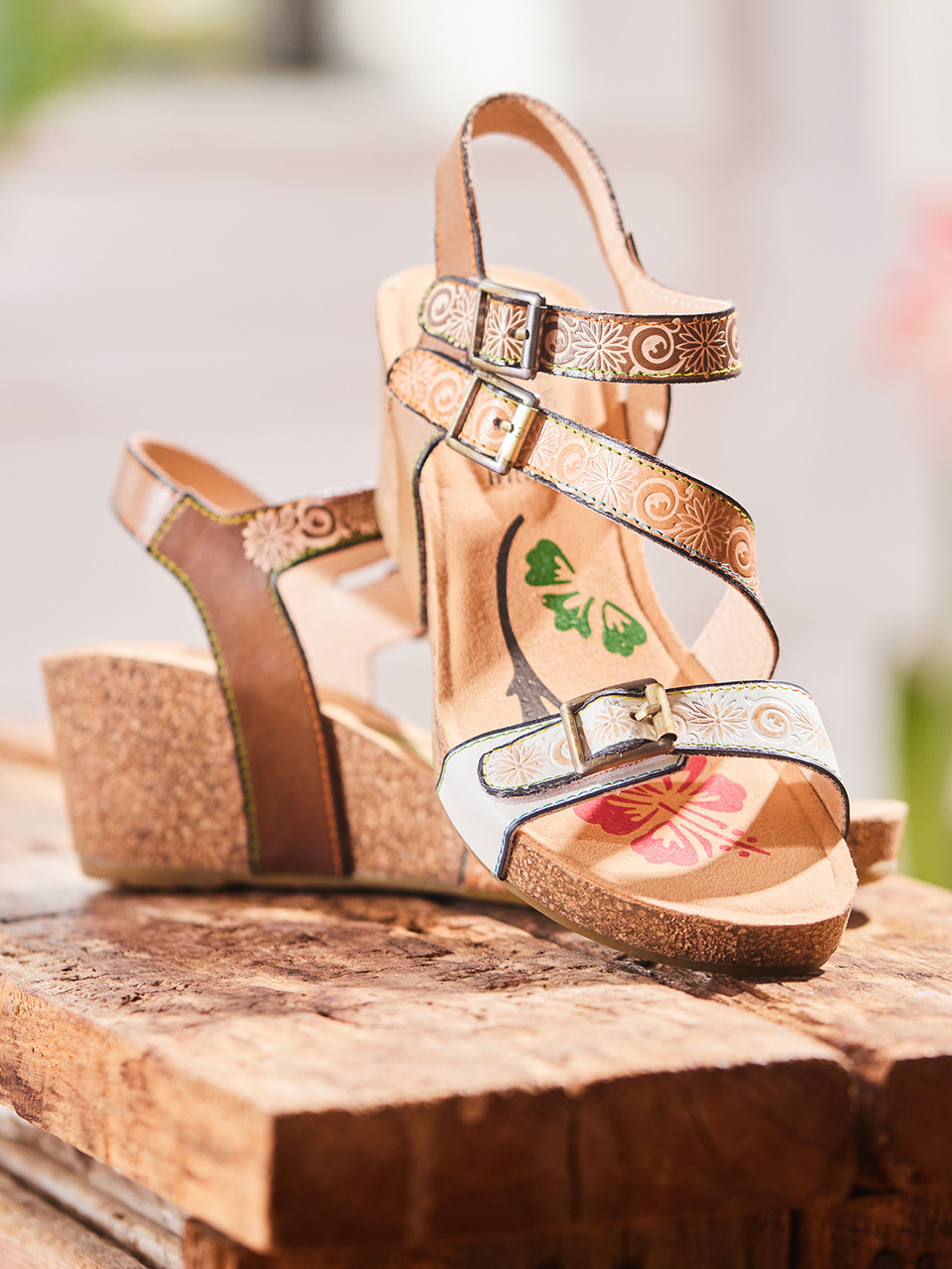 Tanja Sandal White Multi Shop Beautiful Designs By April Cornell
