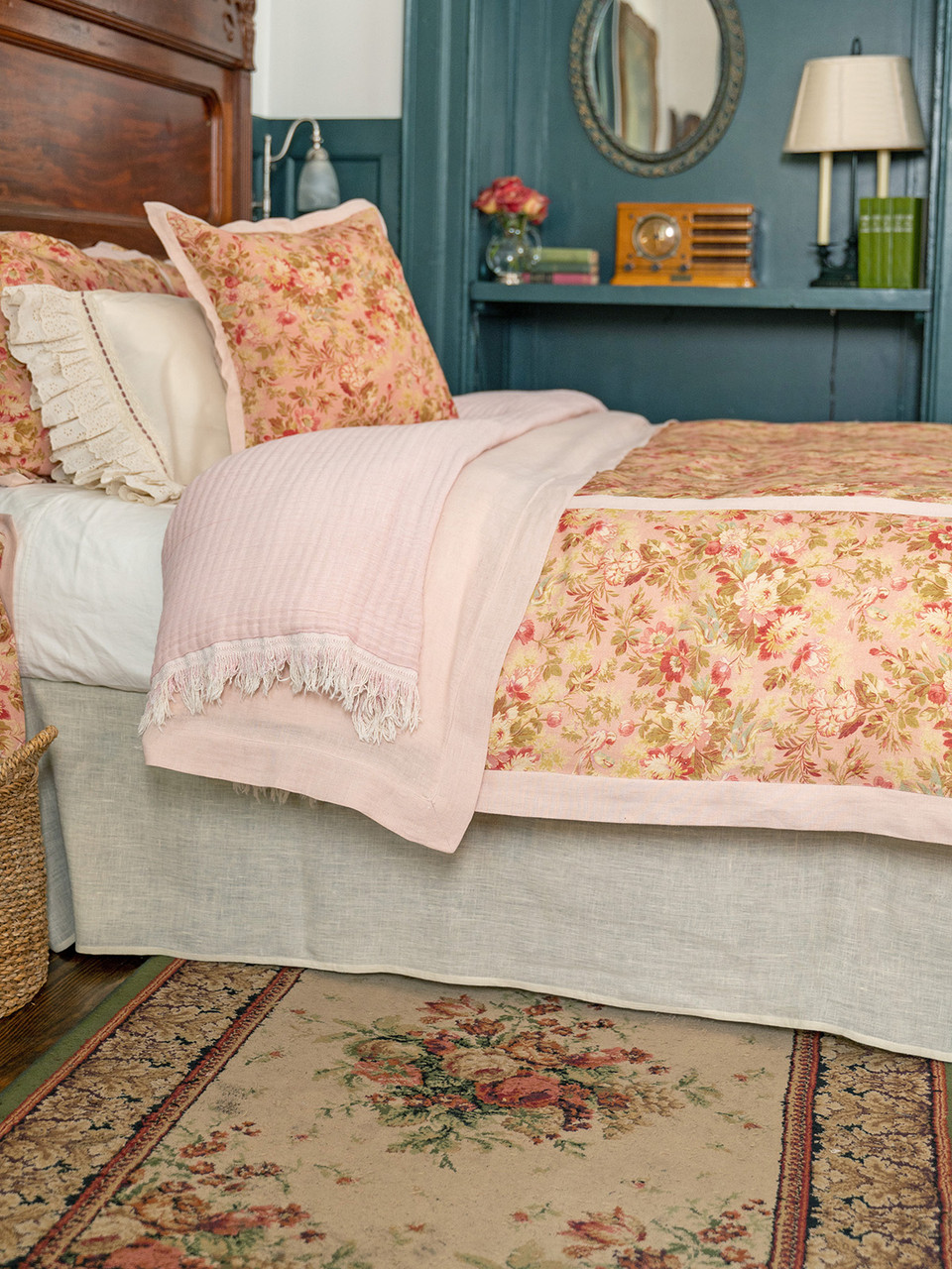 Peony Blossom Linen Duvet | Shop Beautiful Designs by April Cornell