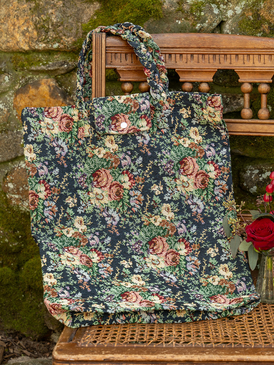 Dutchess Tapestry Foldable Shopper Bag - Ink Blue | Shop Beautiful ...