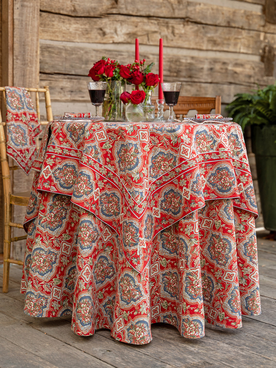 Timeless Tapestry Round Cloth - Red | Shop Beautiful Designs by April ...