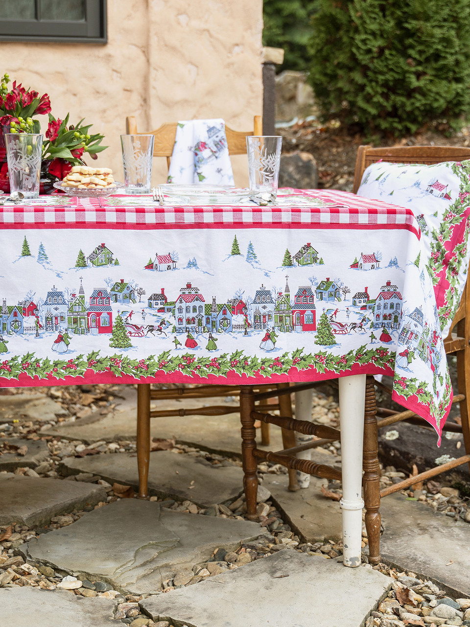 Victorian Christmas Tablecloth - Multi | Shop Beautiful Designs by ...