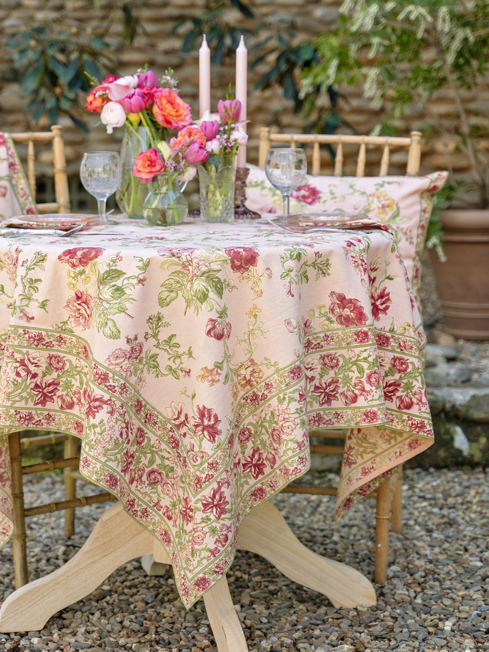 Milene Tablecloth - Rose | Shop Beautiful Designs by April Cornell